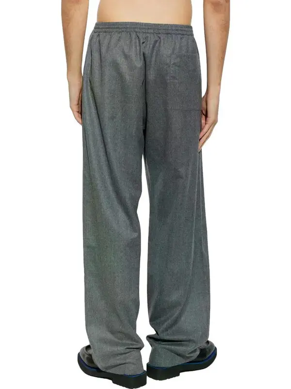 LANVIN Fluid Wool Flannel Trousers - Grey
