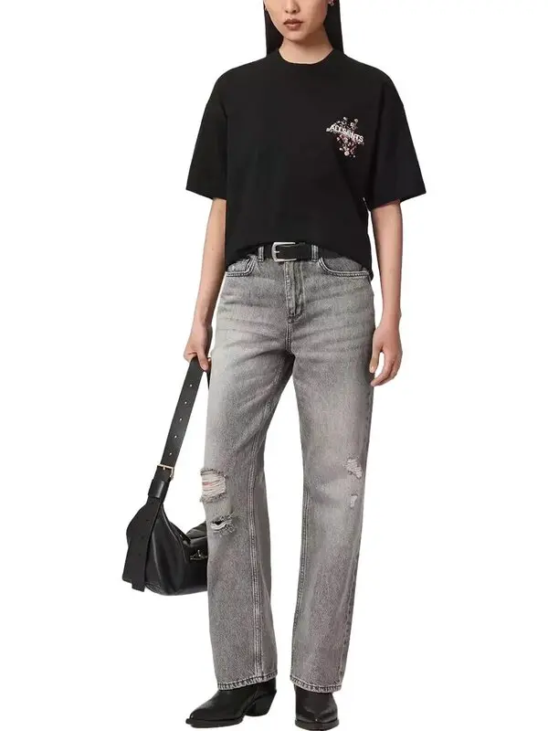 ALLSAINTS Floral-print T-shirt - Black