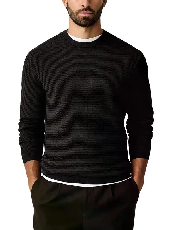 Armani Exchange Textured-knit Sweater - Brown