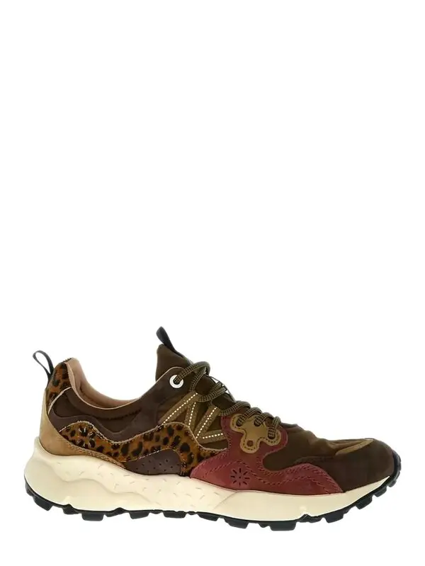 FLOWER MOUNTAIN Yamano 3 Leopard-print Sneakers - Brown