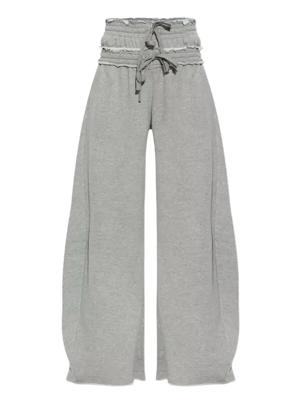 Adidas Frayed-edge Wide-leg Track Pants - Grey