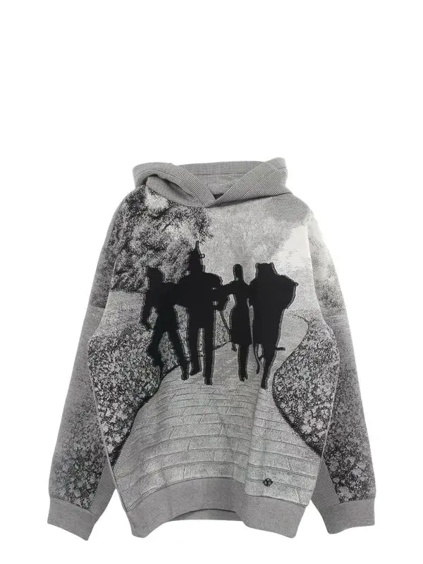 LOUIS VUITTON X Virgil Abloh 2020 Graphic-print Hoodie - Grey