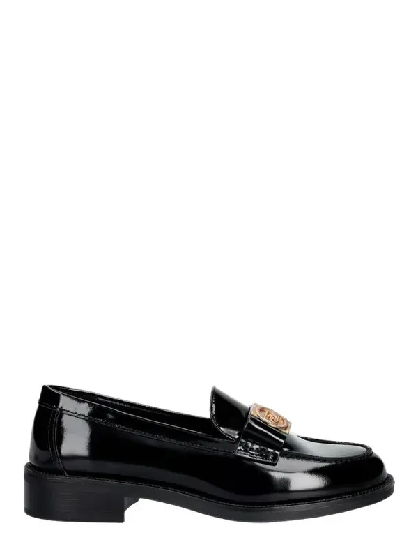 Liu Jo Brushed Leather Loafers - Black