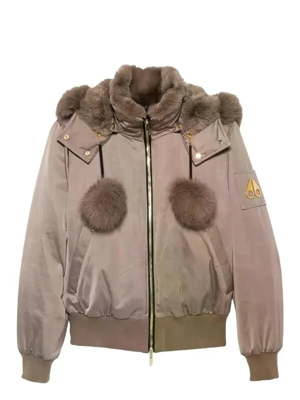 Moose Knuckles Zip-fastening Hooded Bomber Jacket - Neutrals