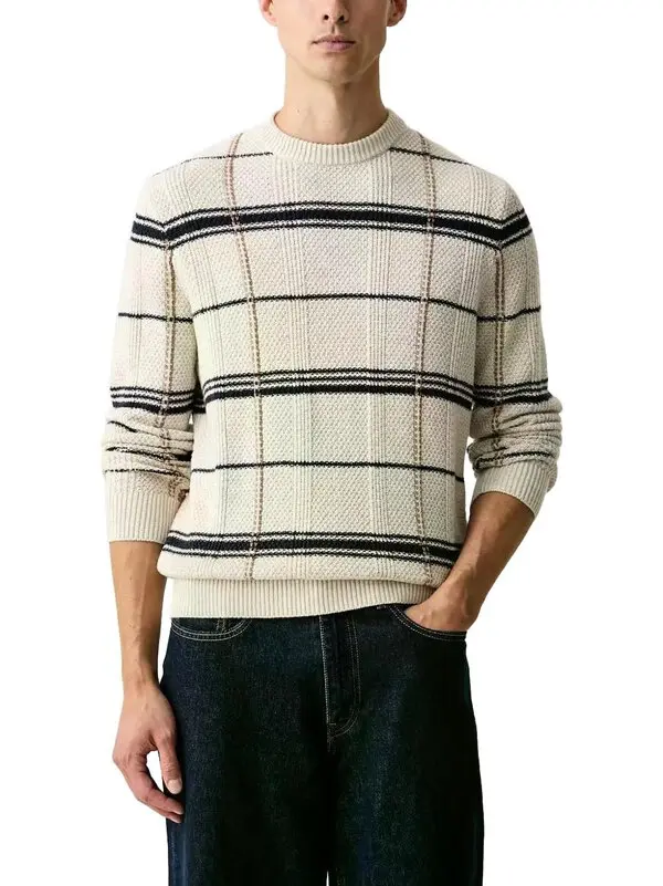 Barbour Fasey Check-pattern Sweater - Neutrals