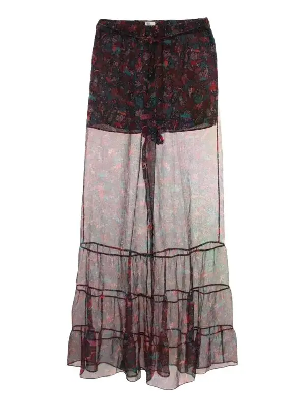Hermès 2010s All-over Pattern Silk Trousers - Blue