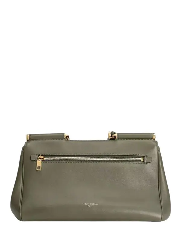 Dolce & Gabbana Medium My Sicily Handbag In Plongé Calfskin - Green