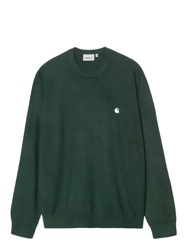 Carhartt Work In Progress Madison Logo-embroidered Crew-neck Sweater - Green
