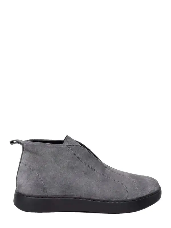 POCHE PARIS Suede Slip-on Loafers - Grey