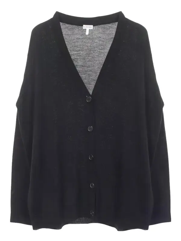 Loewe 2020s Anagram-embroidered Cardigan - Black