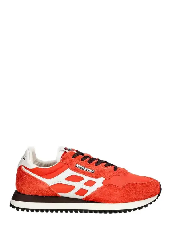 NAPAPIJRI Logo-patch Suede-panel Sneakers - Orange