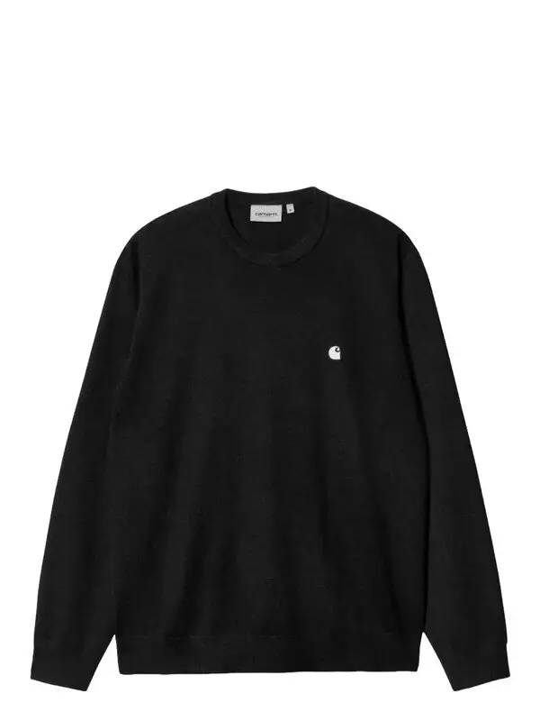Carhartt Work In Progress Madison Logo-embroidered Crew-neck Sweater - Black