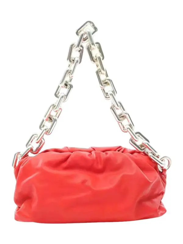 Bottega Veneta 2010s The Chain Pouch Shoulder Bag - Red