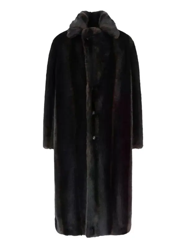 MAISON MARGIELA Faux-fur Single-breasted Jacket - Black