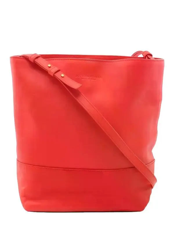 Bottega Veneta 2010s Leather Shoulder Bag - Red