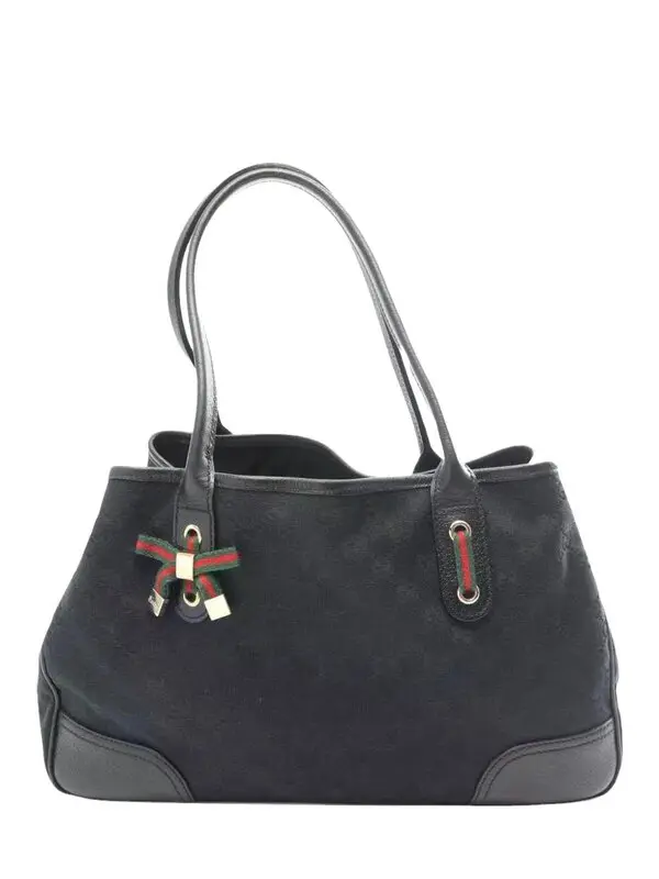 Gucci 2010s Princy Gg Canvas Tote Bag - Black