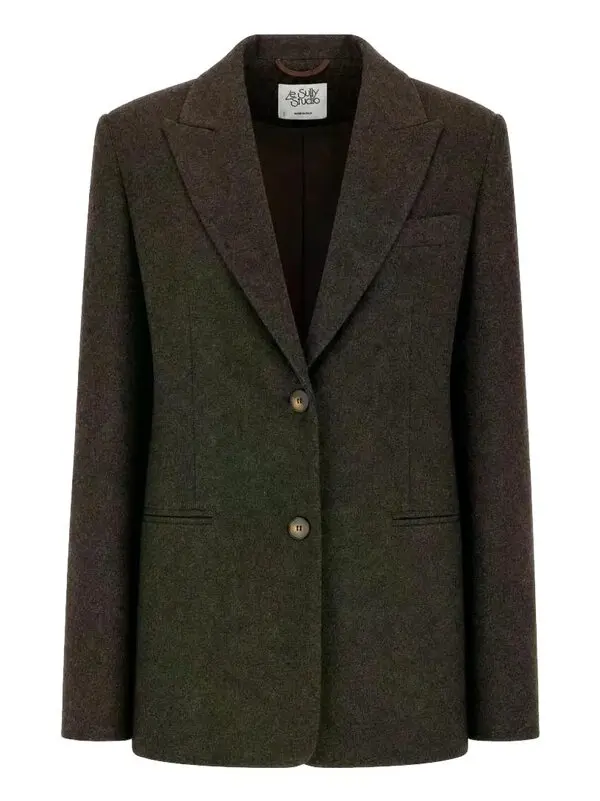 LE SULLY STUDIO Peak-lapel Single-breasted Jacket - Brown