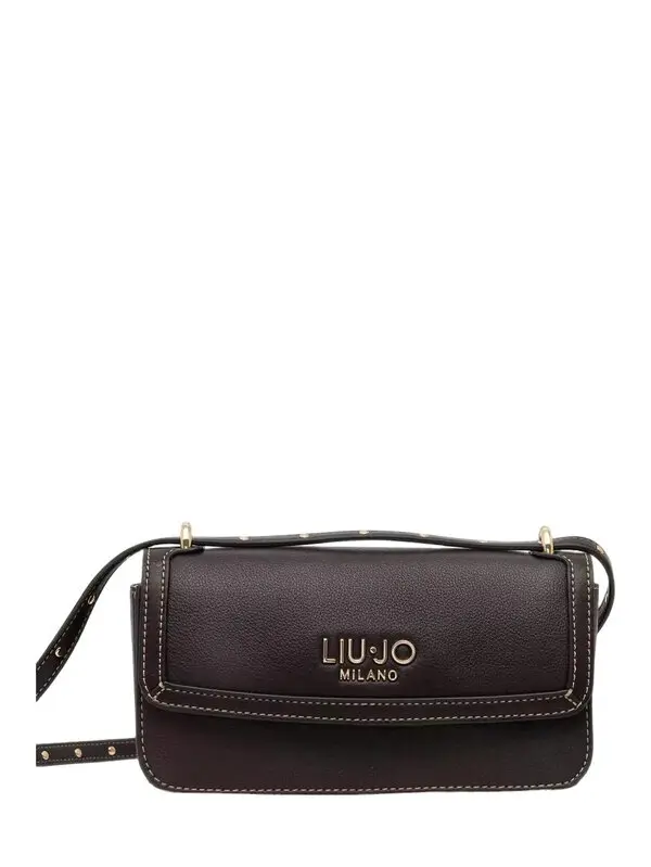 Liu Jo Logo-plaque Studded-strap Shoulder Bag - Brown