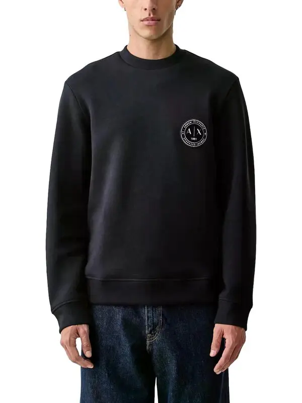 Armani Exchange Logo-patch Sweater - Black
