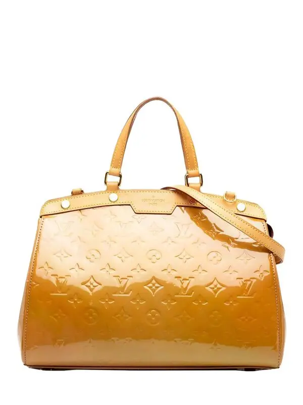 LOUIS VUITTON 2012 Monogram Vernis Brea Mm Satchel - Brown