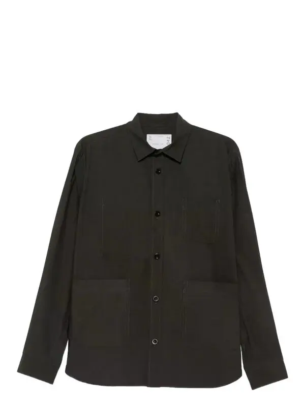 Sacai Chest-pocket Button-up Shirt - Green