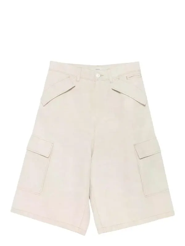 Fendi High-waisted Cargo Shorts - Neutrals