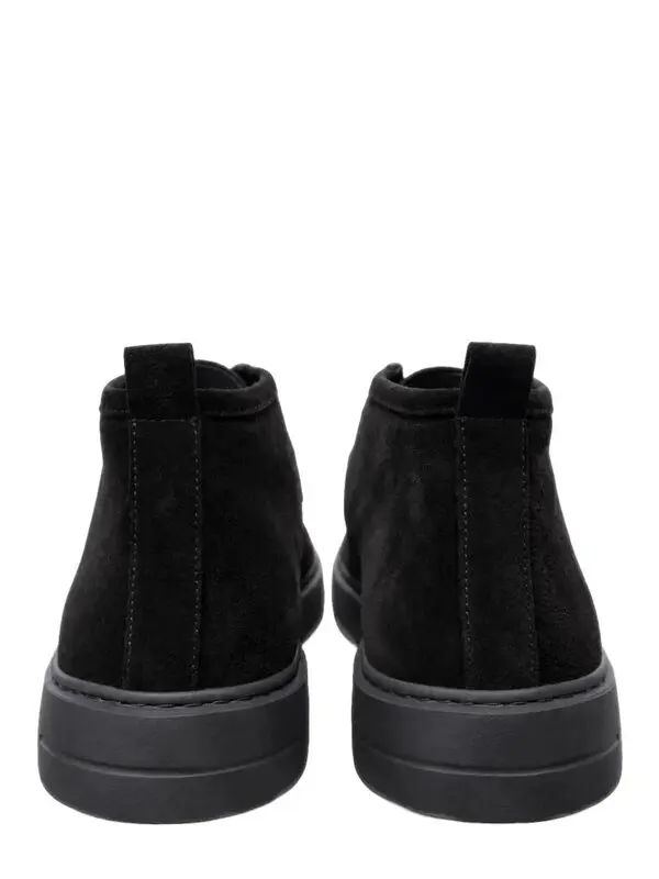 POCHE PARIS Cipele Lace-up Suede Boots - Black