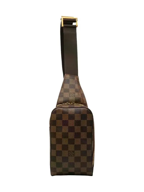 LOUIS VUITTON 2004 Damier Ebene Geronimos Crossbody Bag - Brown
