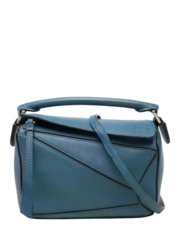 Loewe 2018 Mini Calfskin Puzzle Satchel - Blue