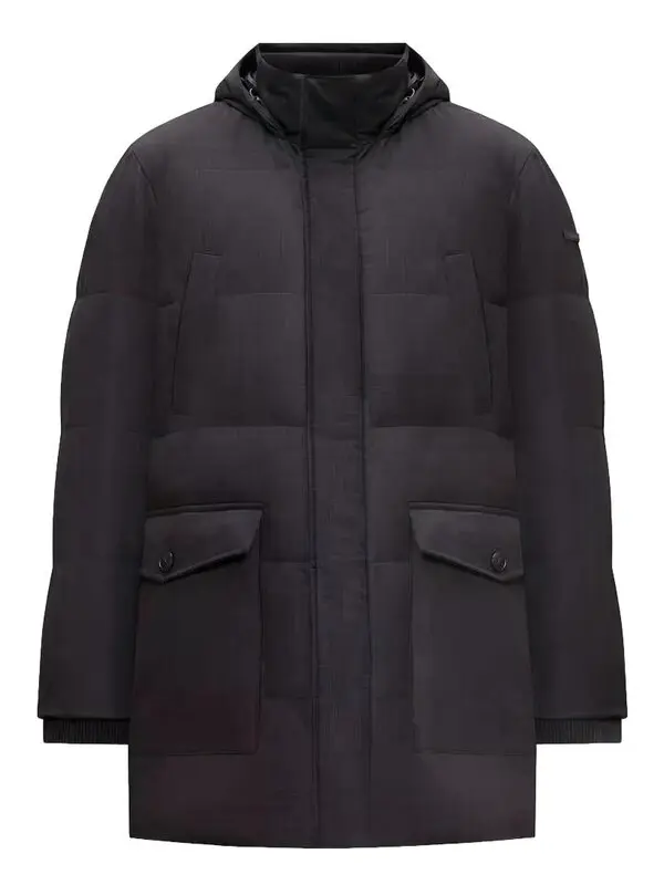 Peserico Hooded Padded Jacket - Black