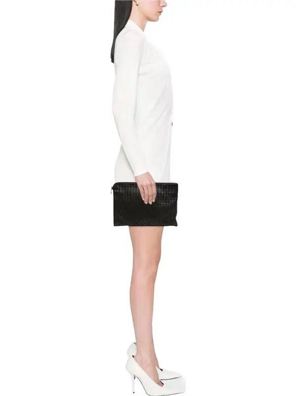 Bottega Veneta 2012-2026 Nappa Intrecciato Clutch Bag - Black