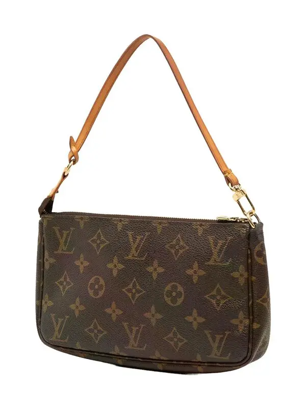 LOUIS VUITTON 2003 Monogram Pochette Accessoires Shoulder Bag - Brown