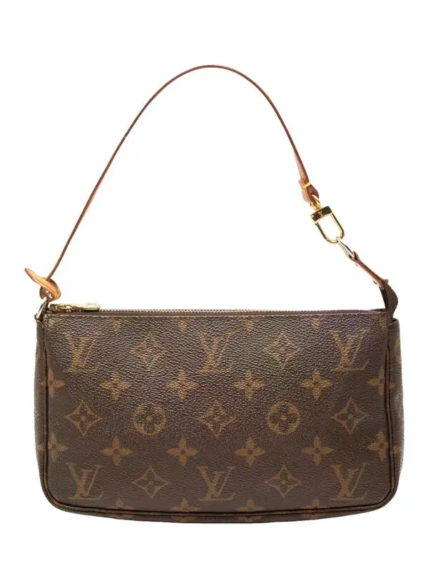 LOUIS VUITTON 2001 Monogram Pochette Accessoires Shoulder Bag - Brown