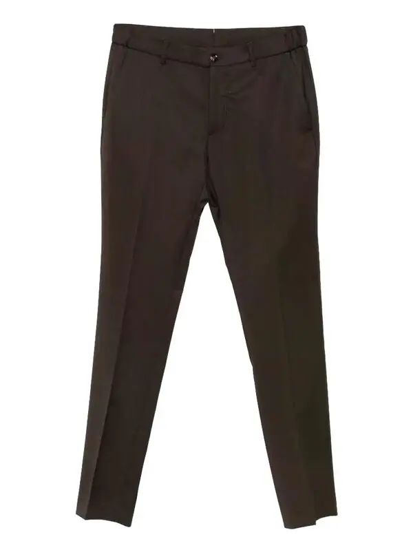BERWICH Pressed-crease Tailored Trousers - Brown