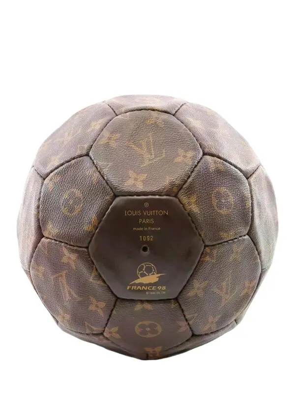 LOUIS VUITTON 1998 France World Cupe Monogram-pattern Soccer Ball - Brown