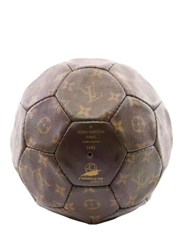LOUIS VUITTON 1998 France World Cupe Monogram-pattern Soccer Ball - Brown