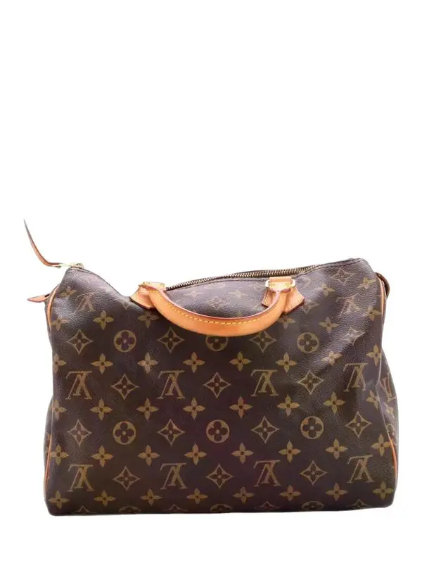 LOUIS VUITTON Speedy Handbag Monogram Canvas 30 Satchel - Brown