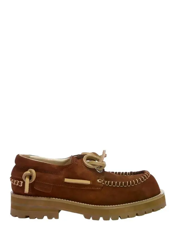 Moschino Suede Boat Shoes - Brown