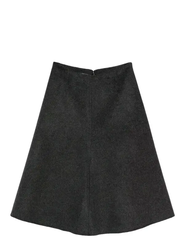 SUSANNE BOMMER A-line Zip-fastening Midi Skirt - Grey