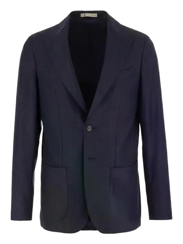 Corneliani Single-breasted Patch-pocket Jacket - Blue