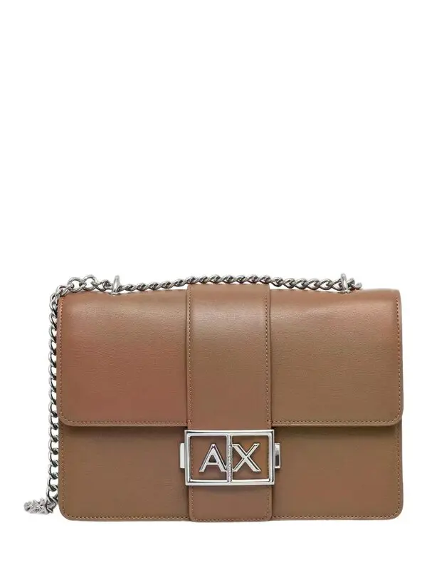 Armani Exchange Logo-plaque Crossbody Bag - Brown