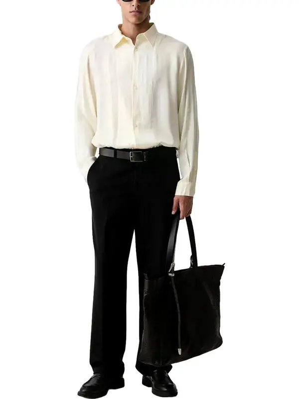 Armani Exchange Panelled Long-sleeve Shirt - Neutrals