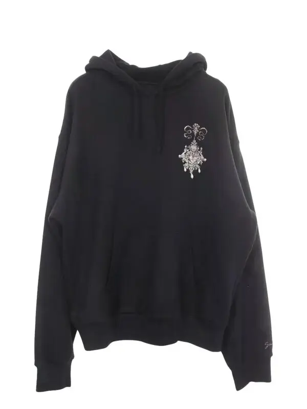 Givenchy 2010s Bijou Embroidered Hoodie - Black