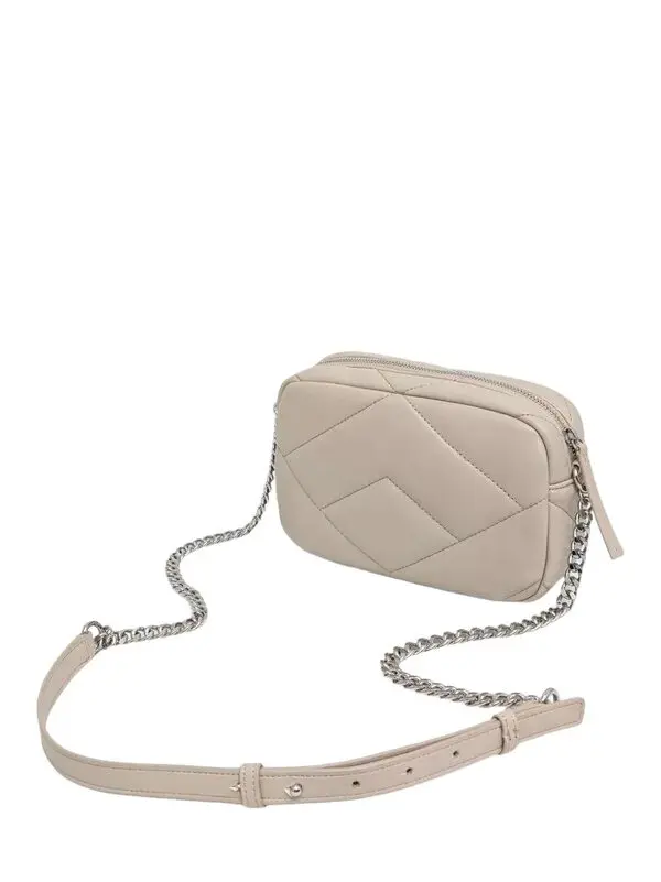 Armani Exchange Quilted Logo-plaque Cross Body Bag - Neutrals