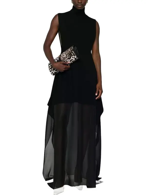 Sportmax Asymmetric-hem Sleeveless Dress - Black