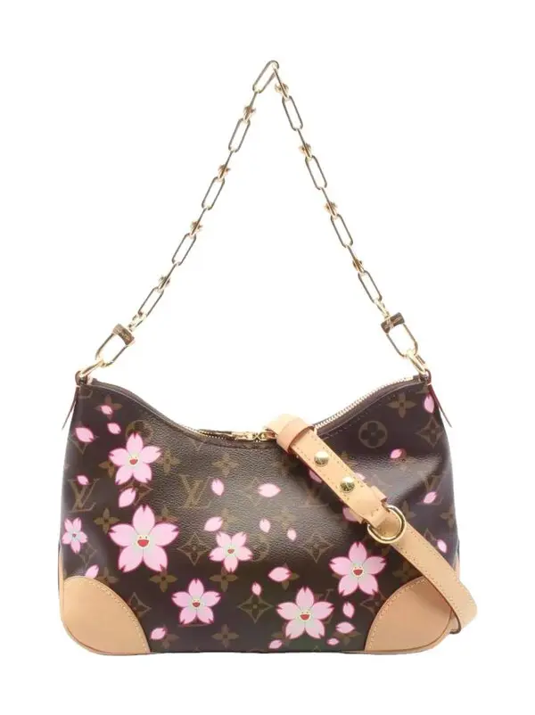 LOUIS VUITTON 2021s Pm X Murakami Monogram Boulogne Handbag - Brown