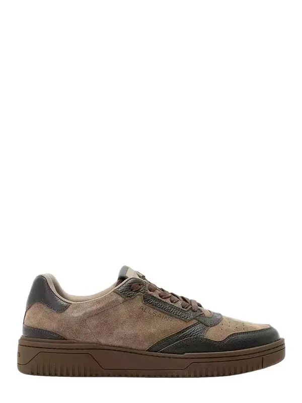 ALLSAINTS Regan Suede Leather-panelled Sneakers - Brown