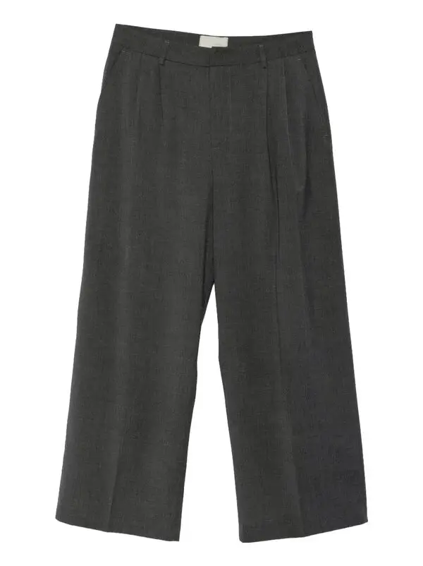 THESTROY Pleated Wide-leg Trousers - Grey
