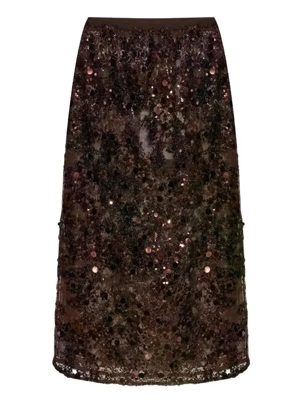 Baum Und Pferdgarten Shania Sequin-embellished Midi Skirt - Brown