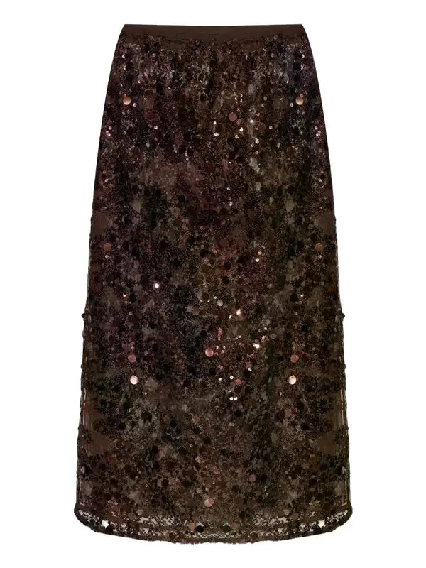 Baum Und Pferdgarten Shania Sequin-embellished Midi Skirt - Brown